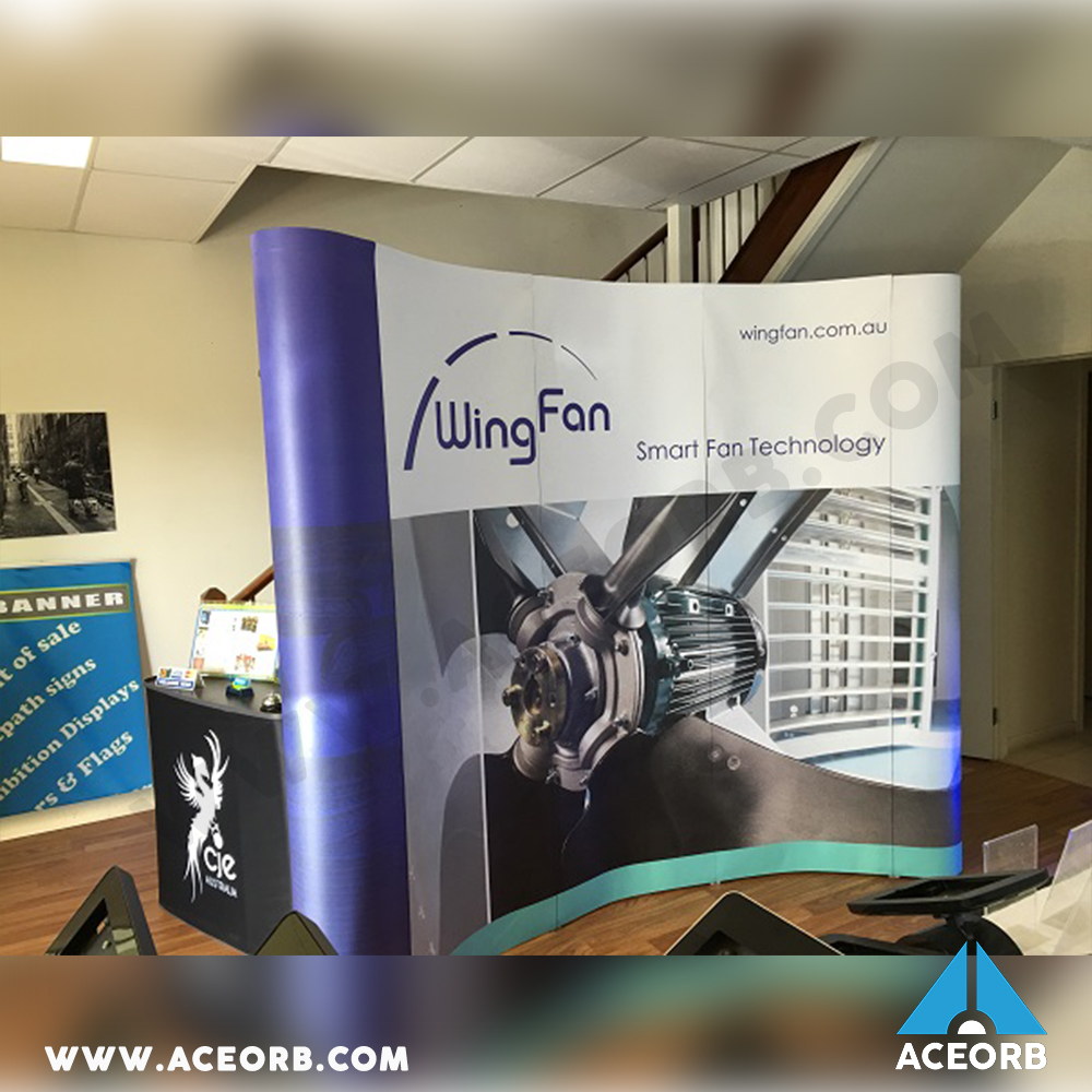Curved Magnetic Pop Up wall – Aceorb