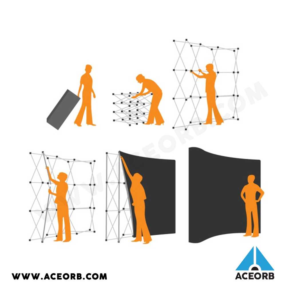 Curved magnetic popup wall – Aceorb